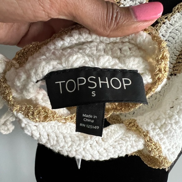 Topshop | Tops | Topshop Gold Glitter Halter Top | Poshmark